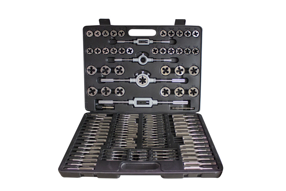 set of metric tap and die 110pcs (metric), in plastic case